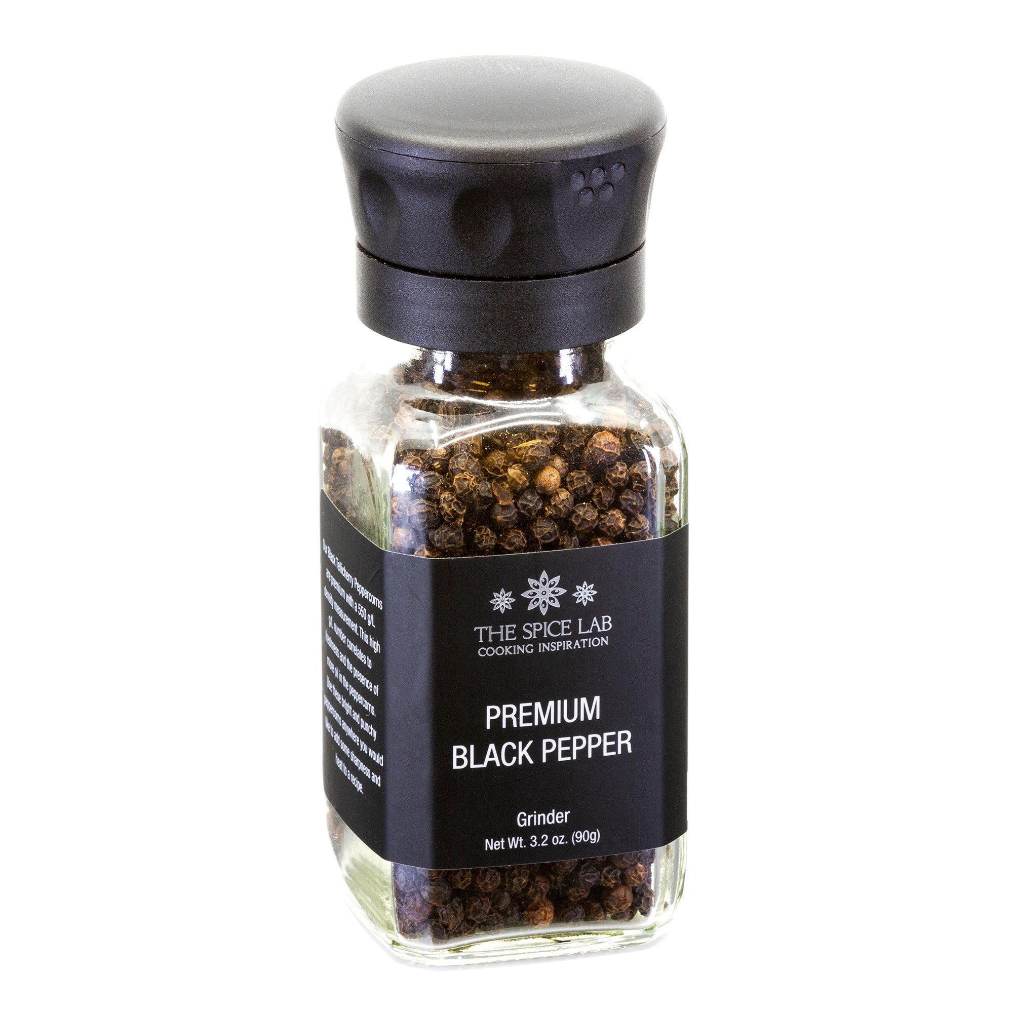 Premium Black Pepper - Case of 6 - 3.2 oz Glass Jars with Ceramic Grin ...